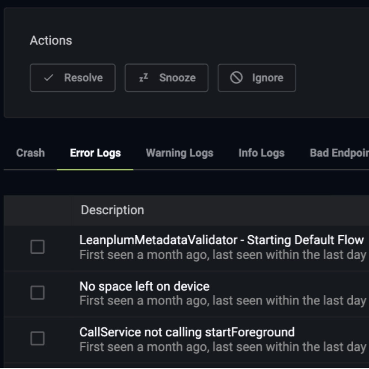 Error Tracking for Mobile Apps | Embrace