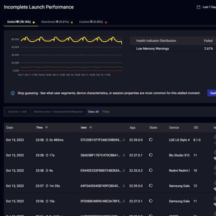 Mobile application performance monitoring (MAPM) | Embrace