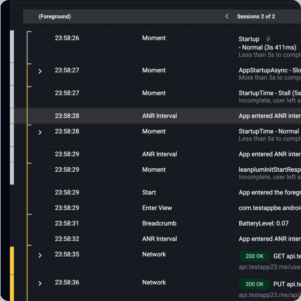Mobile application performance monitoring (MAPM) | Embrace