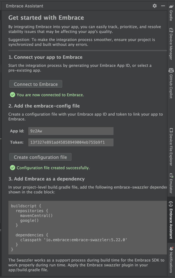 Introducing the Embrace Android Studio plugin