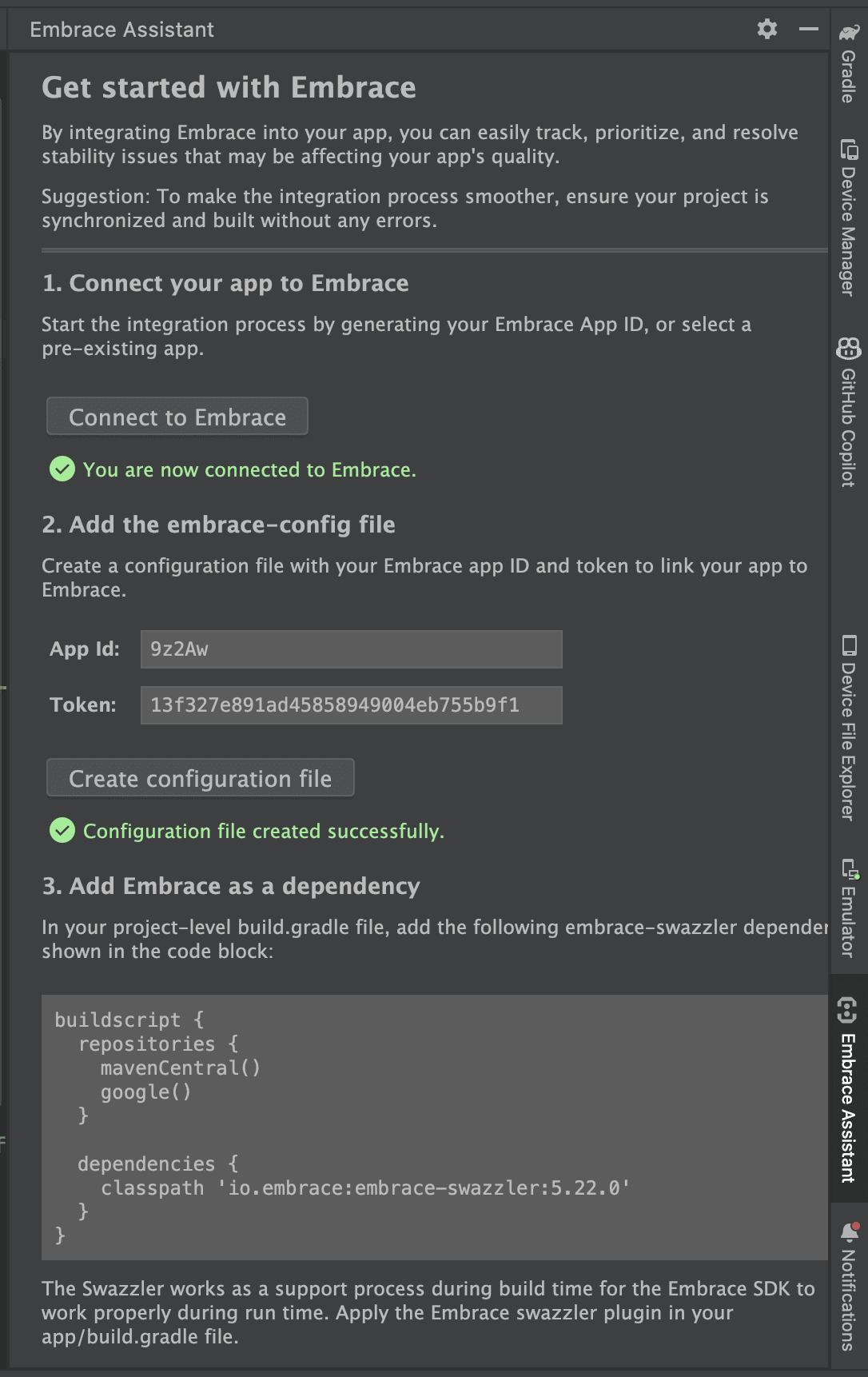 Introducing the Embrace Android Studio plugin